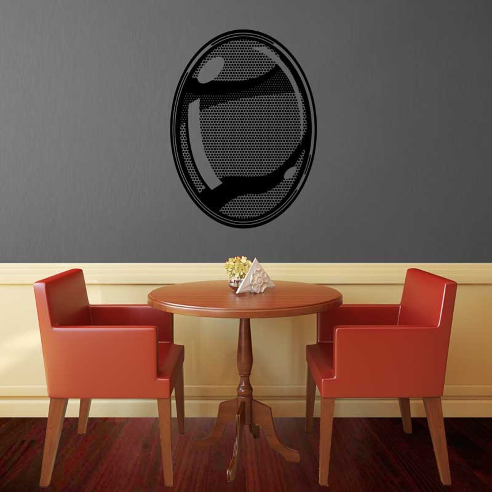 Halftone Mirror Wall Art Vinyl Decal for Living Rooms | Etsy