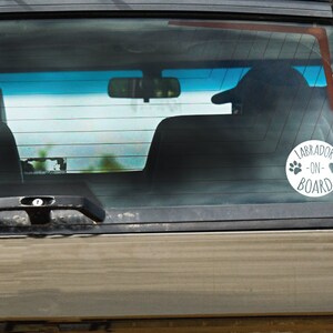 Labrador on Board Car Sticker - Removable Vinyl Decal - Etsy