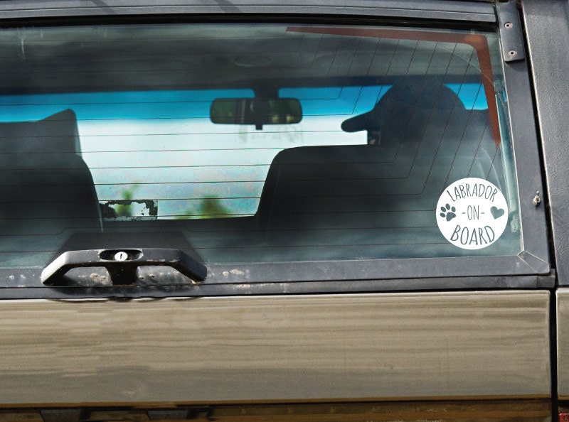 Labrador on Board Car Sticker Removable Vinyl Decal - Etsy