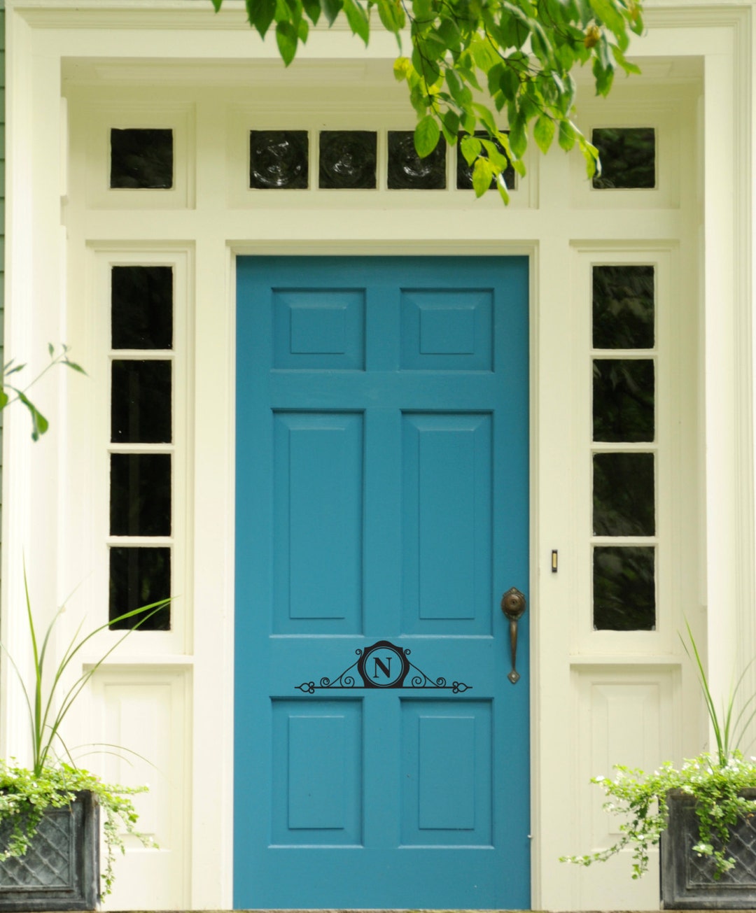 Iron Swirl Front Door Custom Personalized Monogram Letter Door Sign ...
