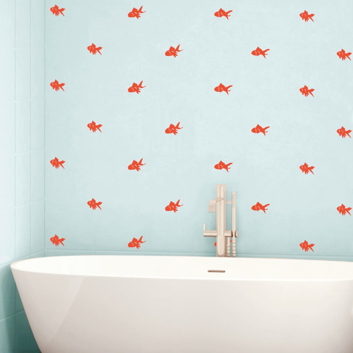 Goldfish Pattern Wall Decals – Kids Room, Bathroom Vinyl Art - Etsy