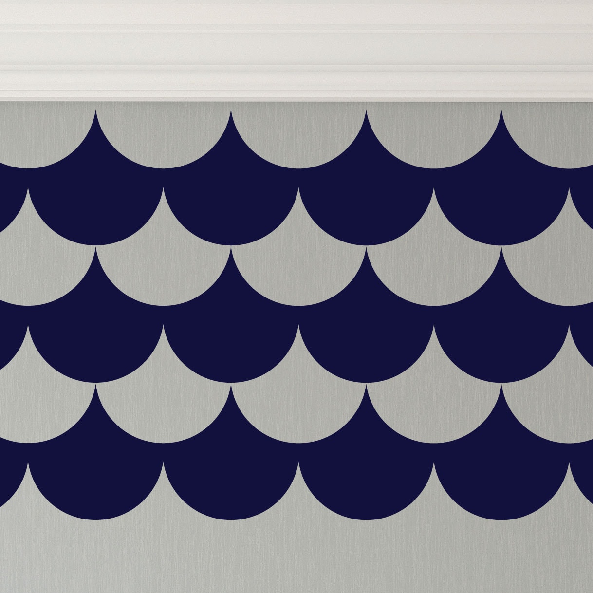 Modern Wall Scallops - Wall Decal Custom Vinyl Art Stickers - Etsy