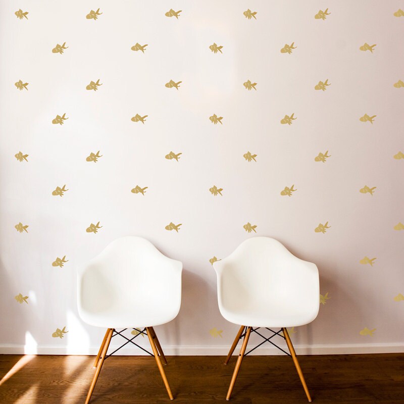 Goldfish Pattern Wall Decals – Kids Room, Bathroom Vinyl Art - Etsy