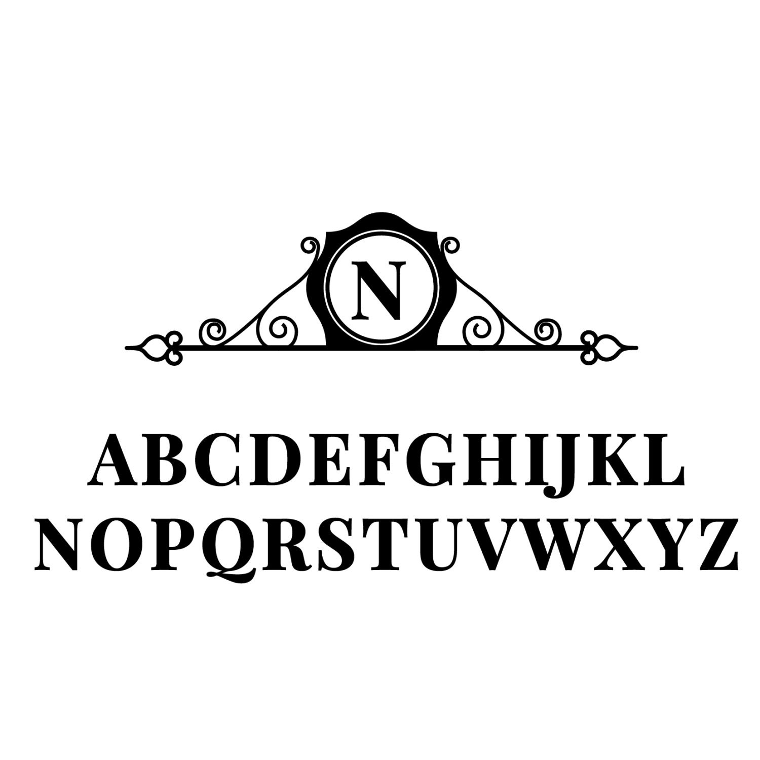 Iron Swirl Front Door Custom Personalized Monogram Letter Door - Etsy