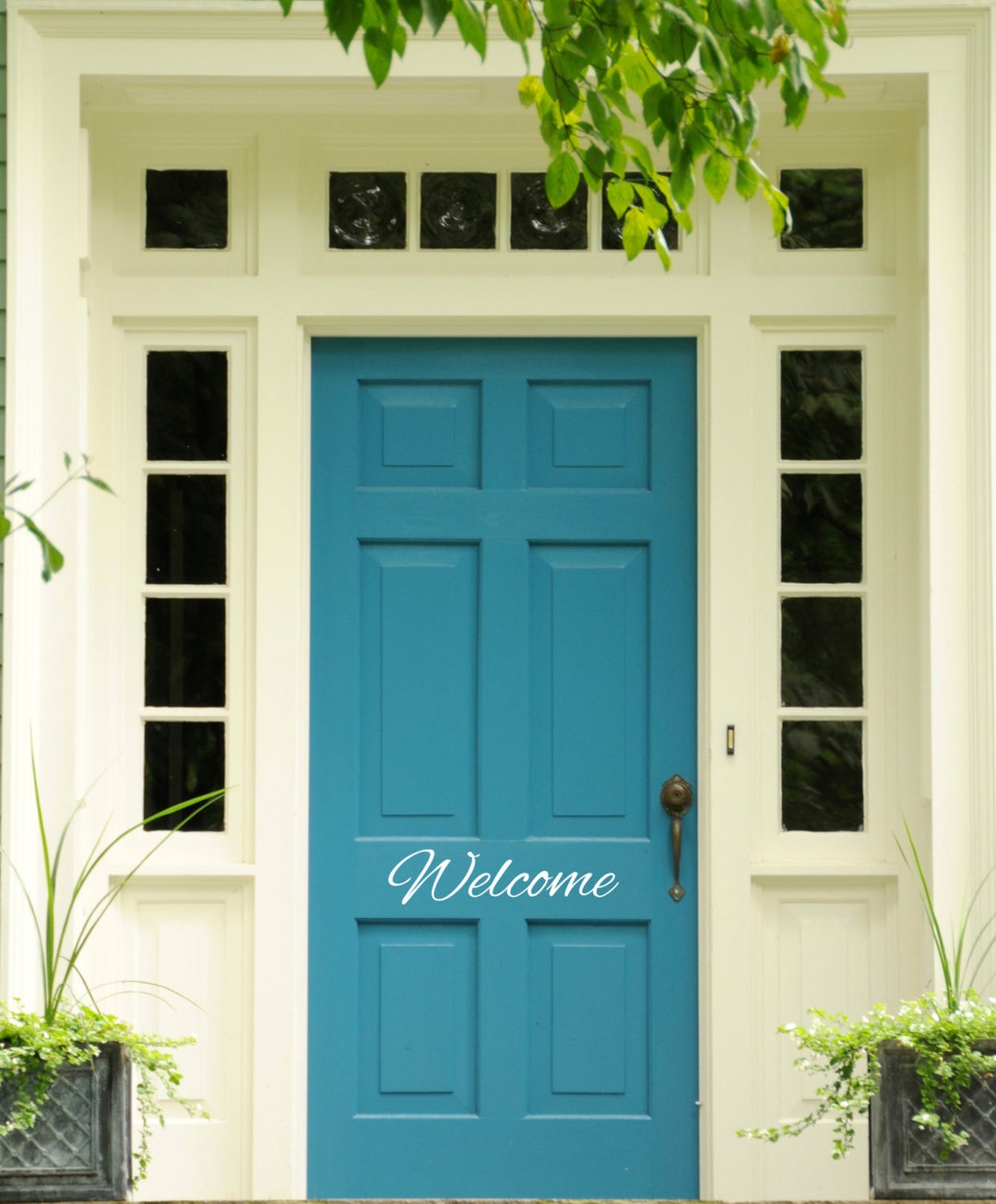 Welcome Door Sign - Wall Decal Custom Vinyl Art Stickers - Etsy