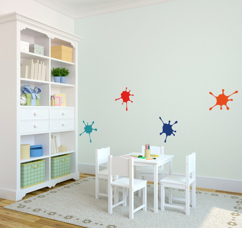Wall Decal Custom Vinyl Art Stickers Paint Splatter Set - Etsy