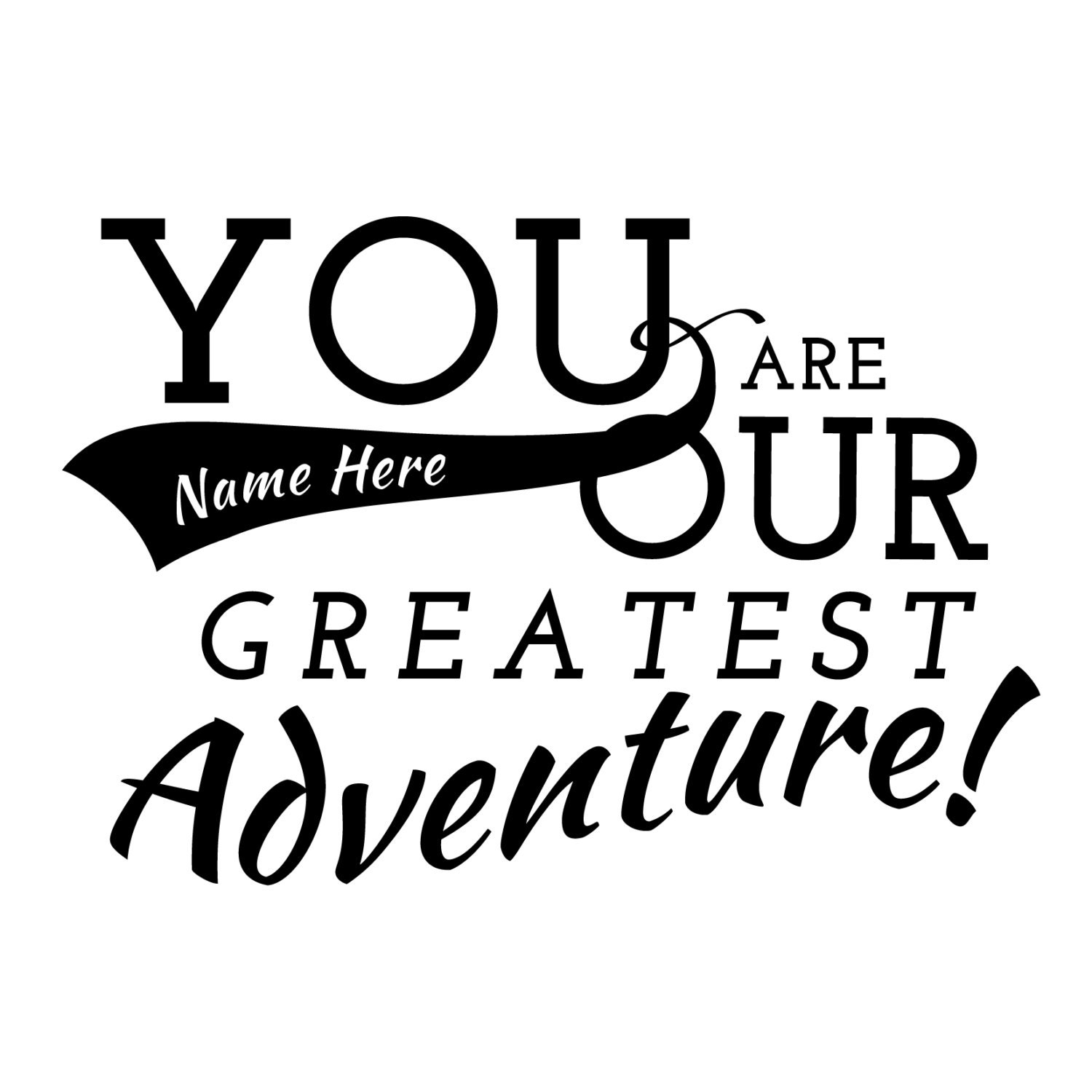 Personalized Adventure Quote Wall Decal Custom Vinyl Art | Etsy