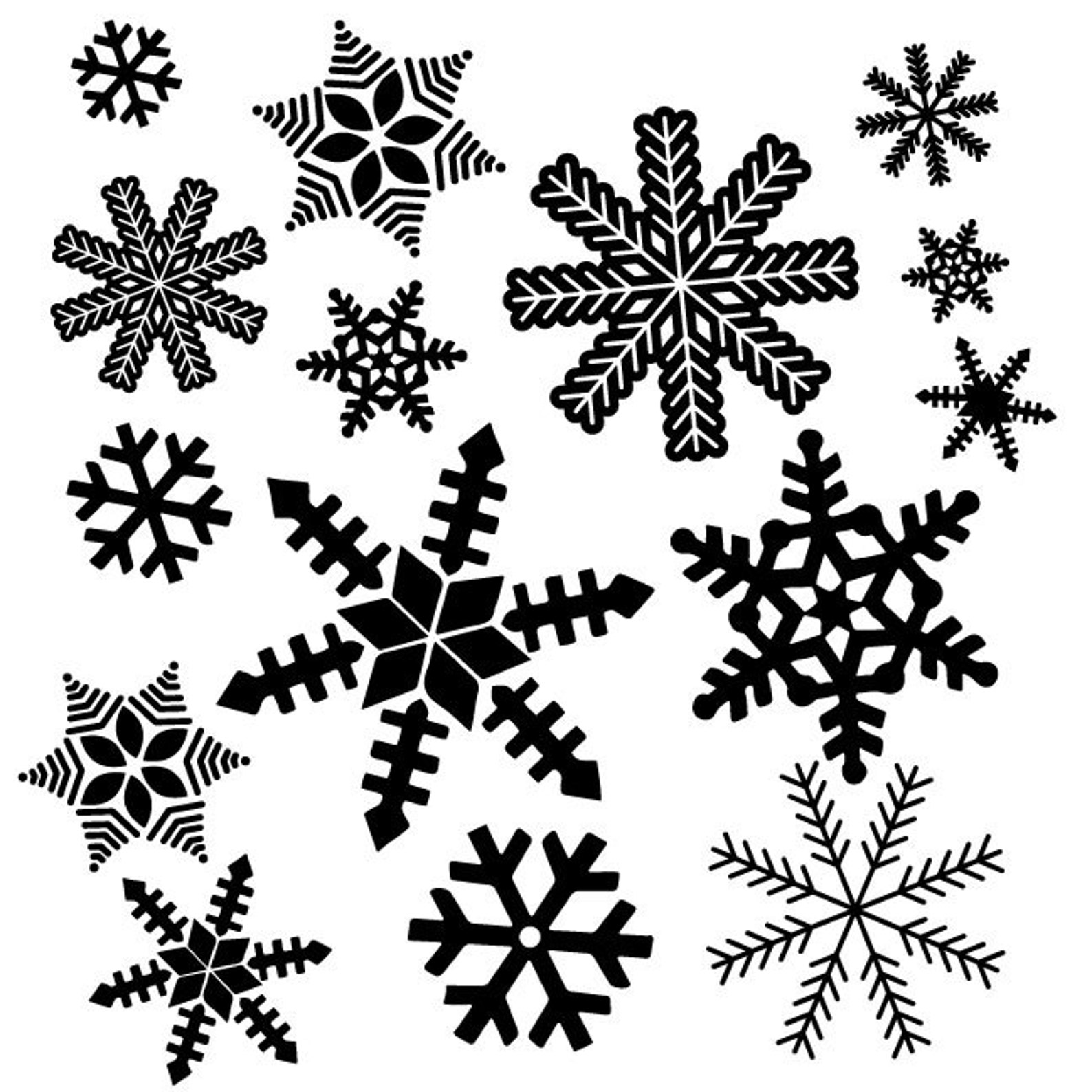 Holiday Snowflakes Cluster wall Decal Custom Vinyl Art | Etsy
