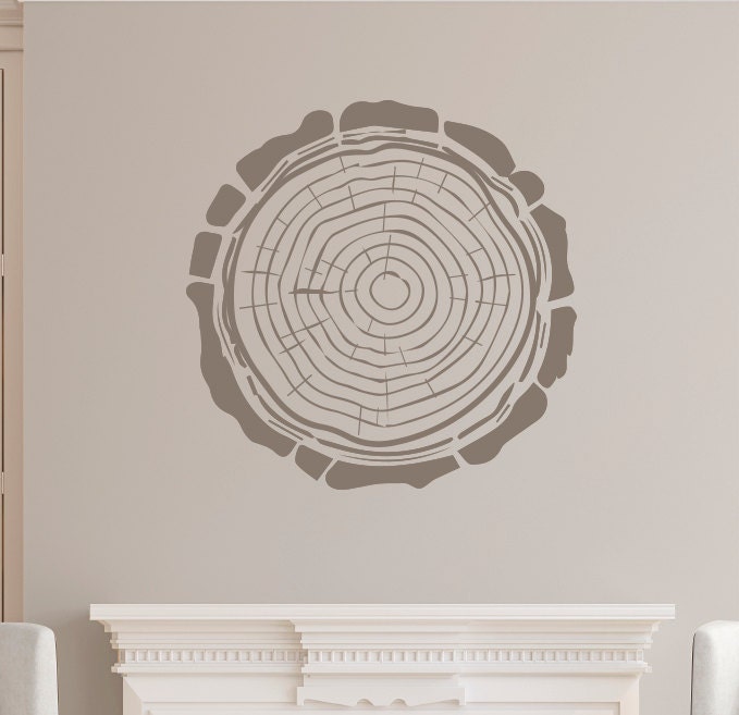 Tree Trunk Wall Decal – Rustic Vinyl Art Sticker - Etsy