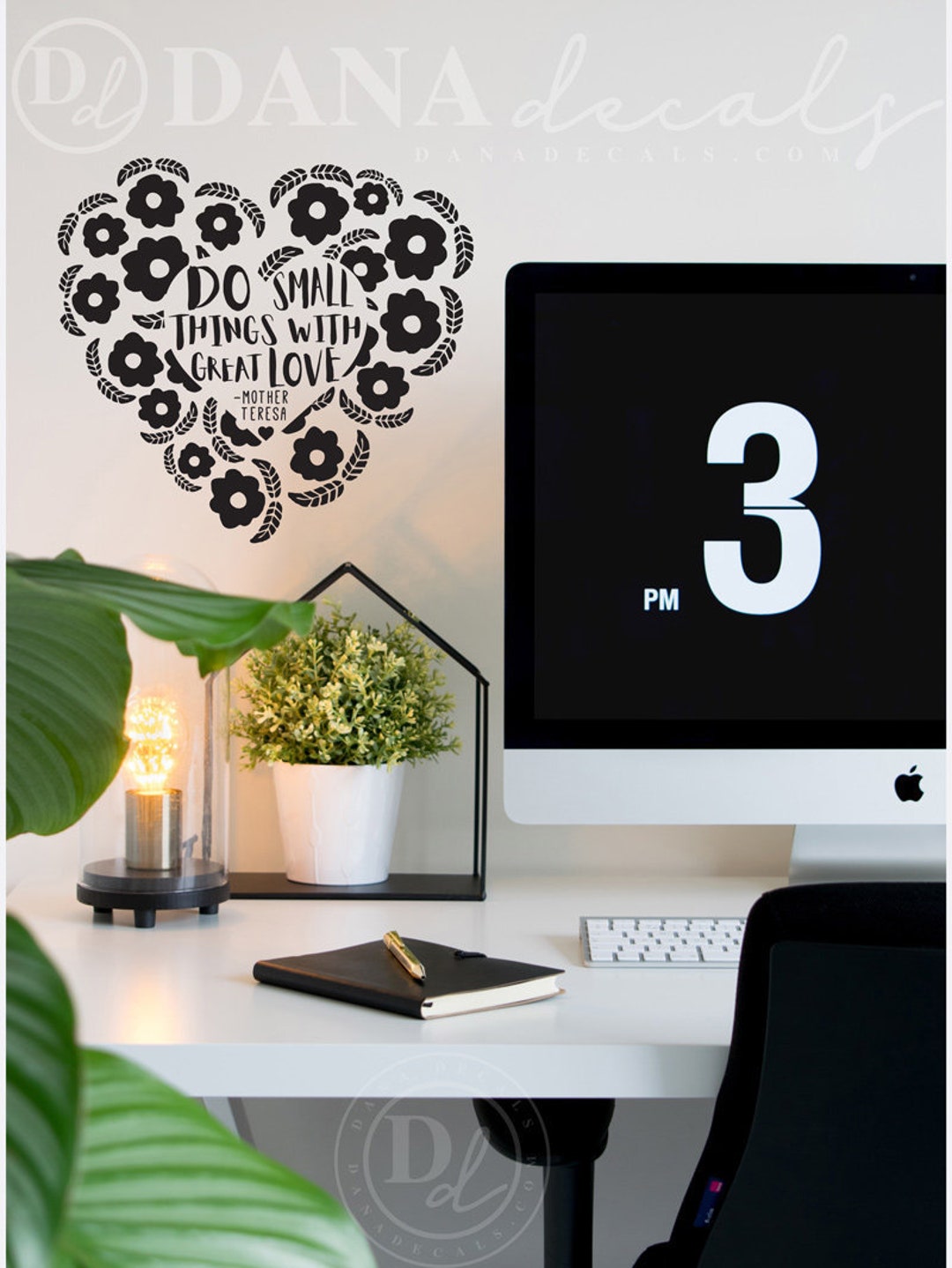 Do Small Things With Great Love Heart Quote Vinyl Wall Decal - Home ...