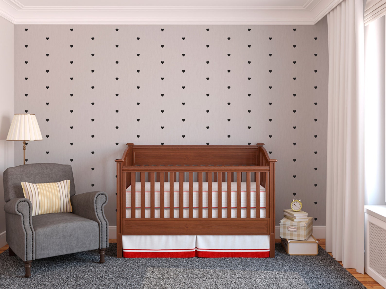 Tiny Heart Wall Decal Pattern – Vinyl Art Stickers - Etsy