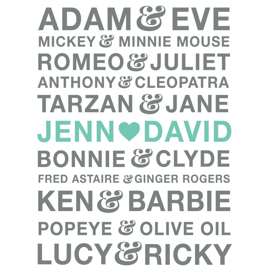 Custom Couples Names Wall Decal – Romantic Bedroom Vinyl Art - Etsy