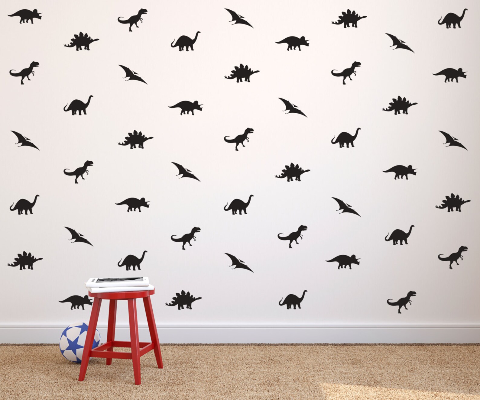 Tiny Dinosaurs Wall Decal Pattern – Nursery Vinyl Art Stickers - Etsy