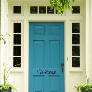 Welcome Door Sign - Wall Decal Custom Vinyl Art Stickers - Etsy