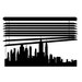 Custom Skyline Under Window Blinds - Wall Decal Custom Vinyl Art ...