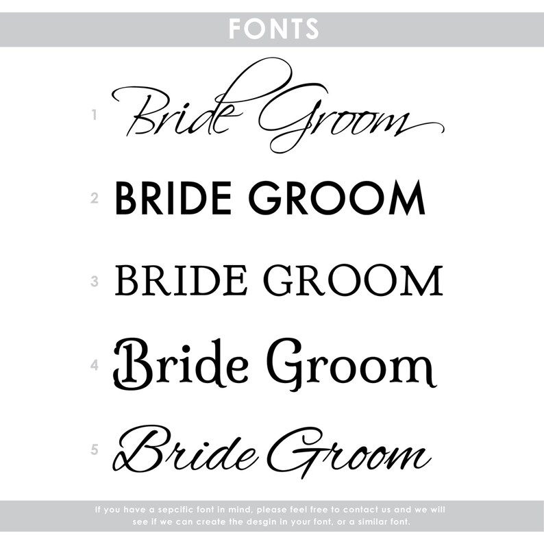 Bride Groom Sign Wall Decal Custom Vinyl Art Stickers for - Etsy