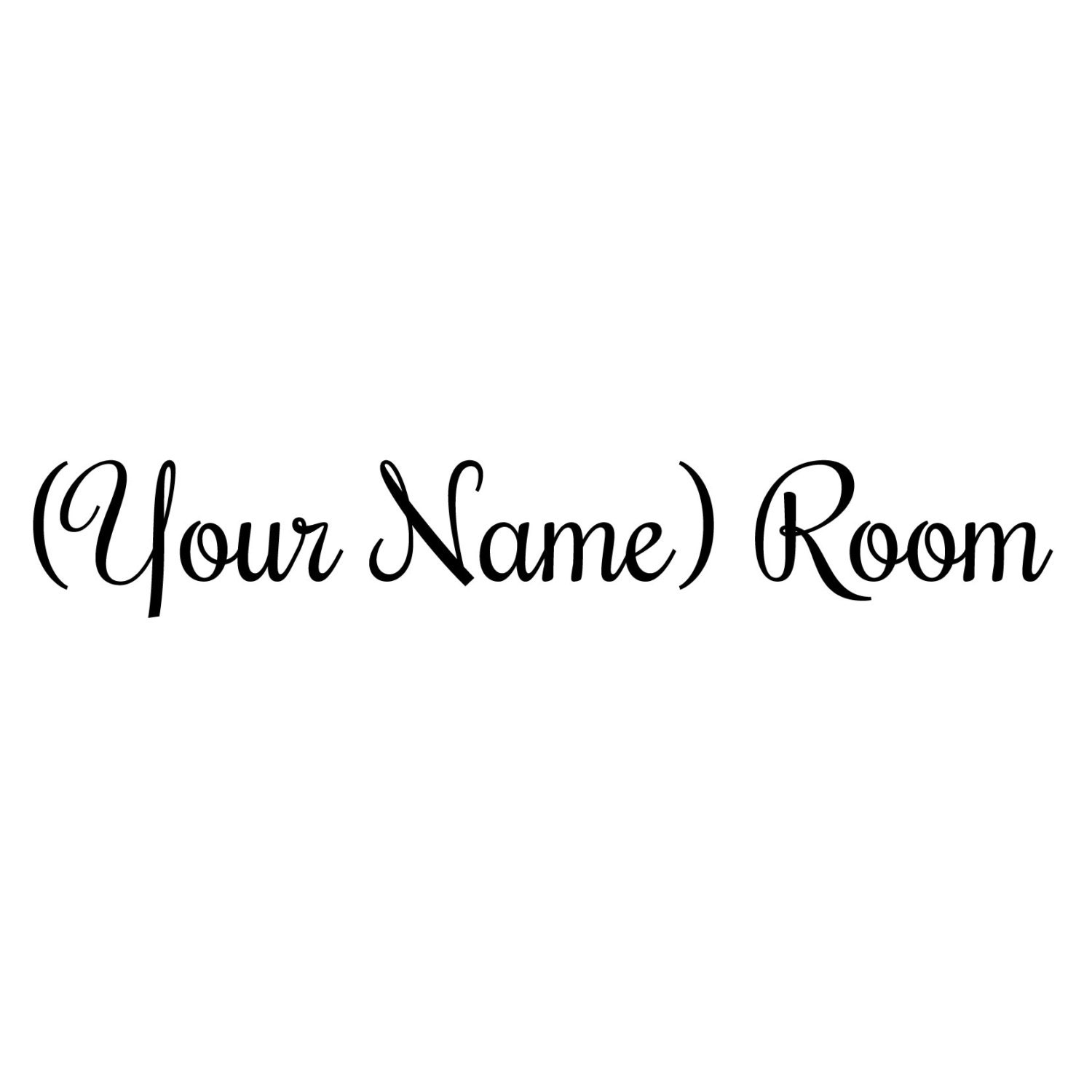 Custom Name Script Door Room Sign - Wall Decal Custom Vinyl Art ...