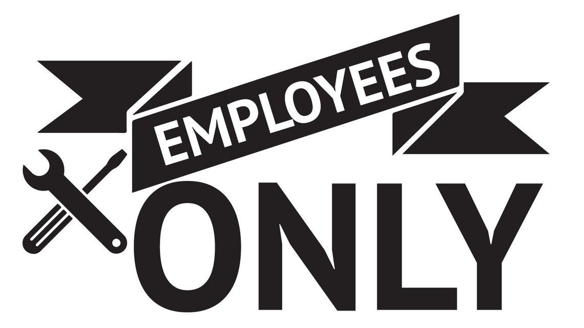 Employees Only Decorative Business Sign Modern Vinyl Quote - Etsy