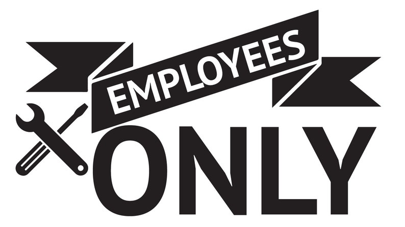 Employees Only Decorative Business Sign Modern Vinyl Quote - Etsy