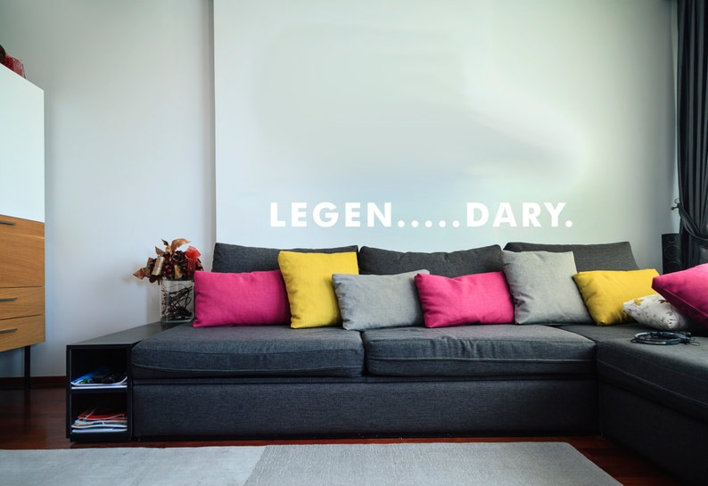 Legen...dary Quote - Wall Decal Custom Vinyl Art Stickers for Windows ...