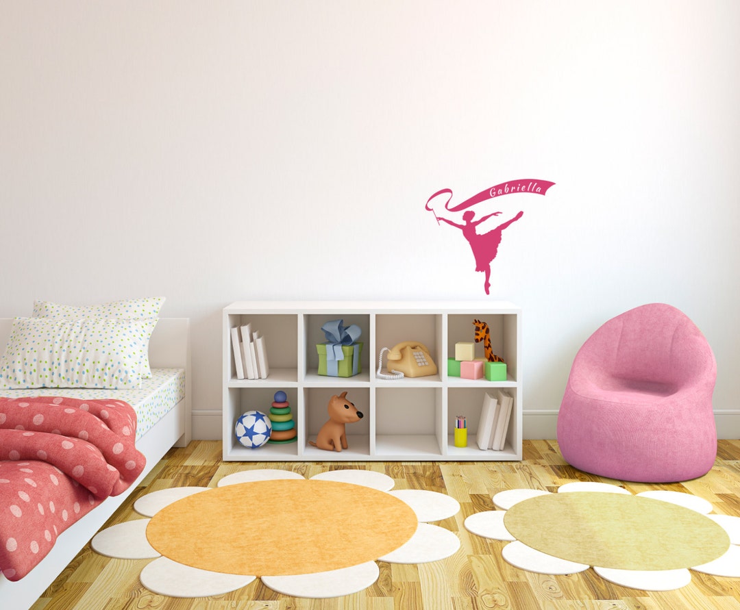 Personalized Ribbon Banner Dancer Ballet Dancer - Wall Decal Custom ...