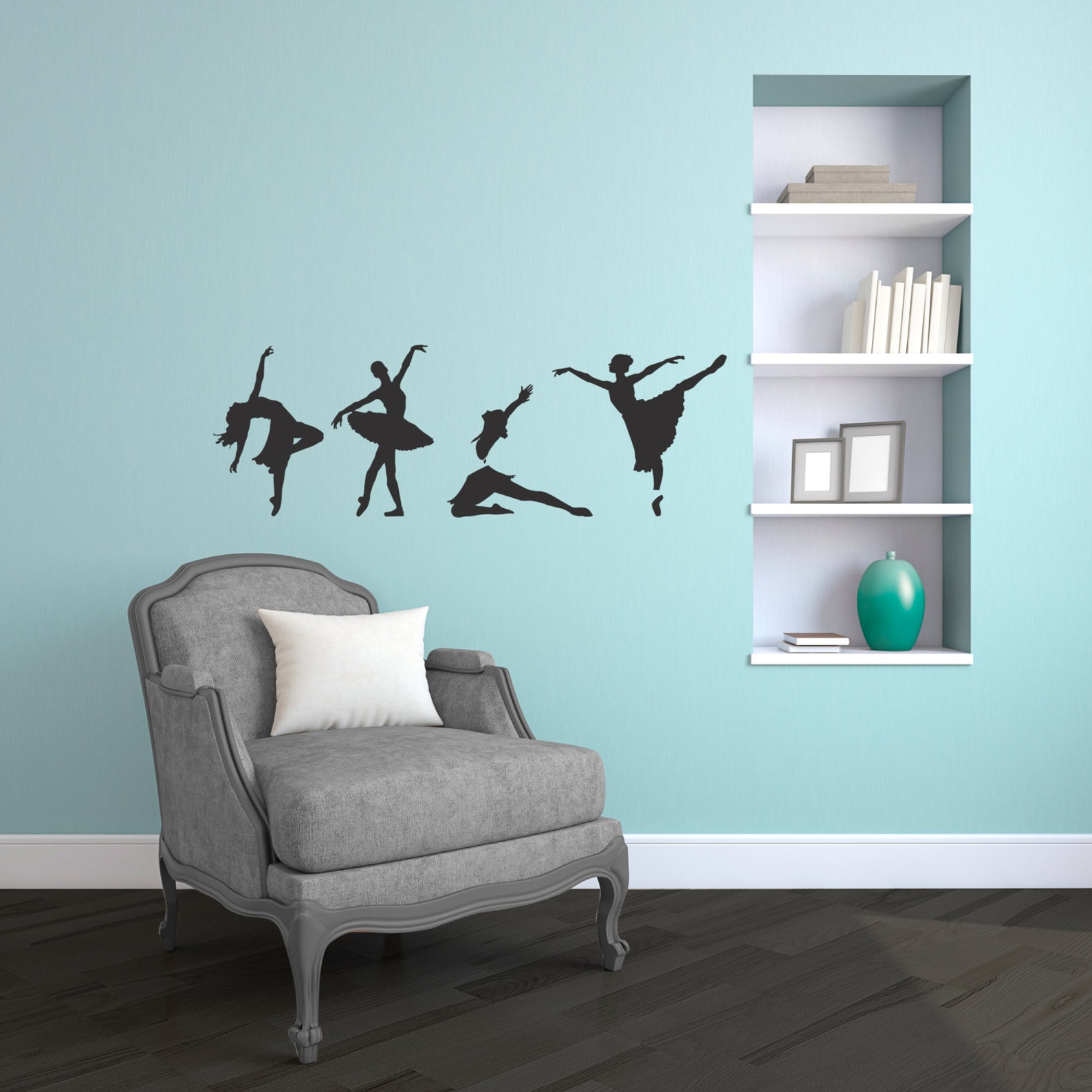 Ballet Dancers Silhouette Wall Decal Custom Vinyl Art - Etsy