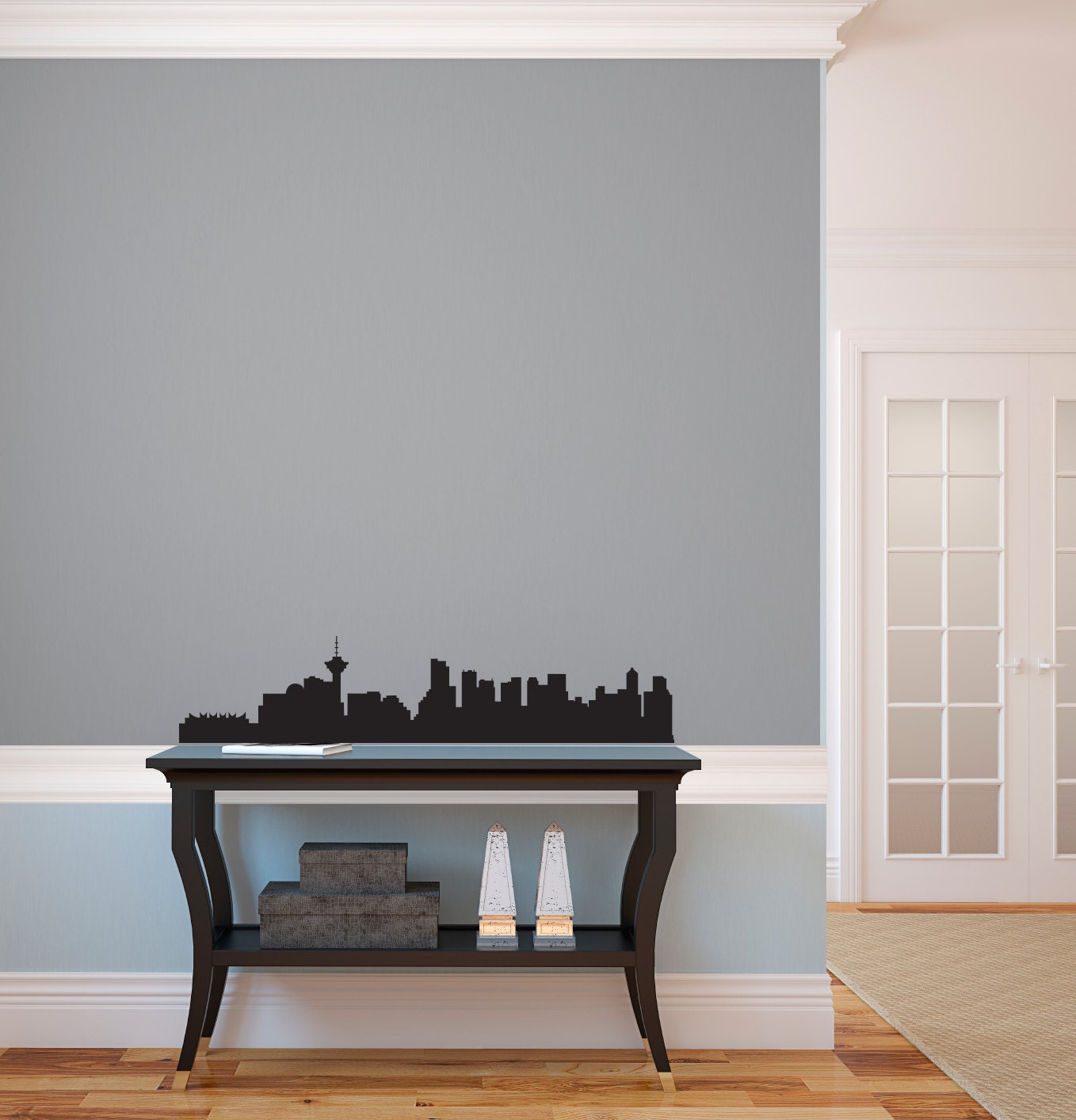 Vacnouver Skyline Silhouette Wall Decal Custom Vinyl Art - Etsy
