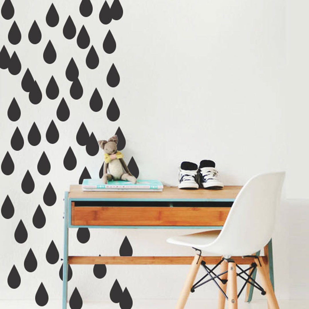 Raindrop Repeatable Pattern- Vinyl Wall Decal Raindrop Teardrop ...