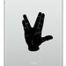 Live Long and Prosper Hand Sign Silhouette - Wall Decal Custom Vinyl ...