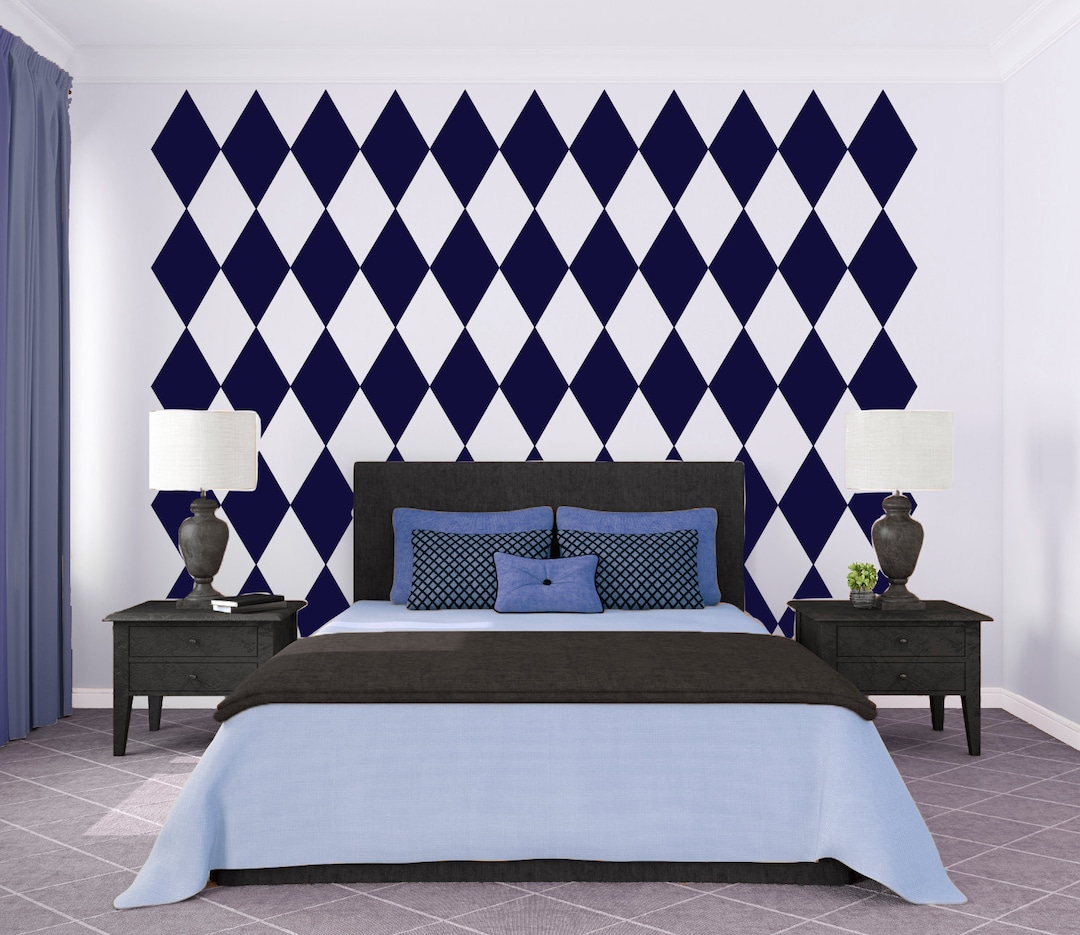 Diamond Pattern - Wall Decal Custom Vinyl Art Stickers - Etsy