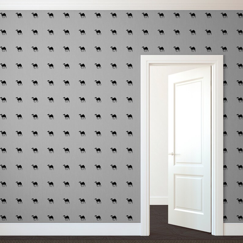 Camel Pattern Tiny Decal Wall Pattern Animal Decor Wall | Etsy