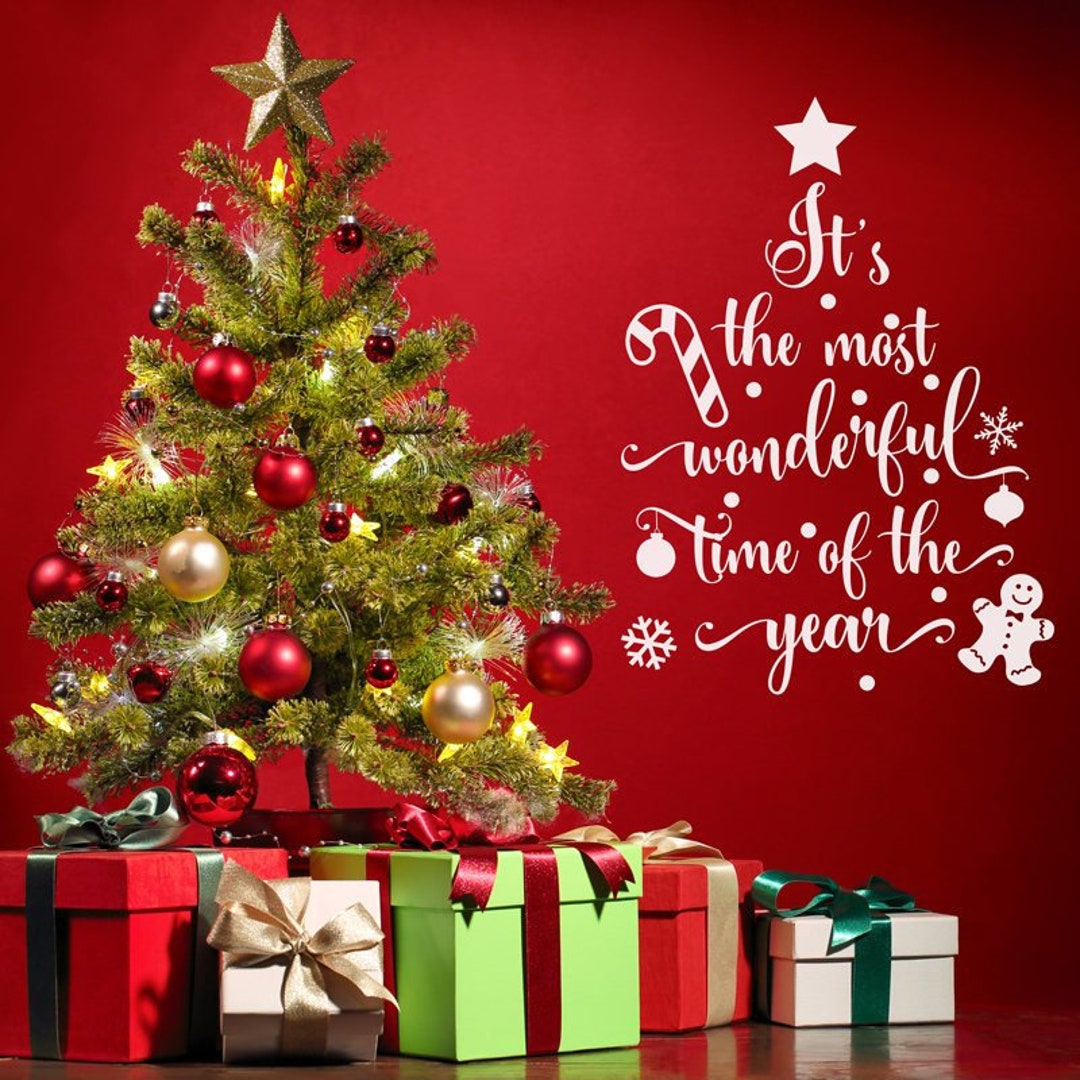 It's the Most Wonderful Time of the Year- Christmas Quote Winter Vinyl ...