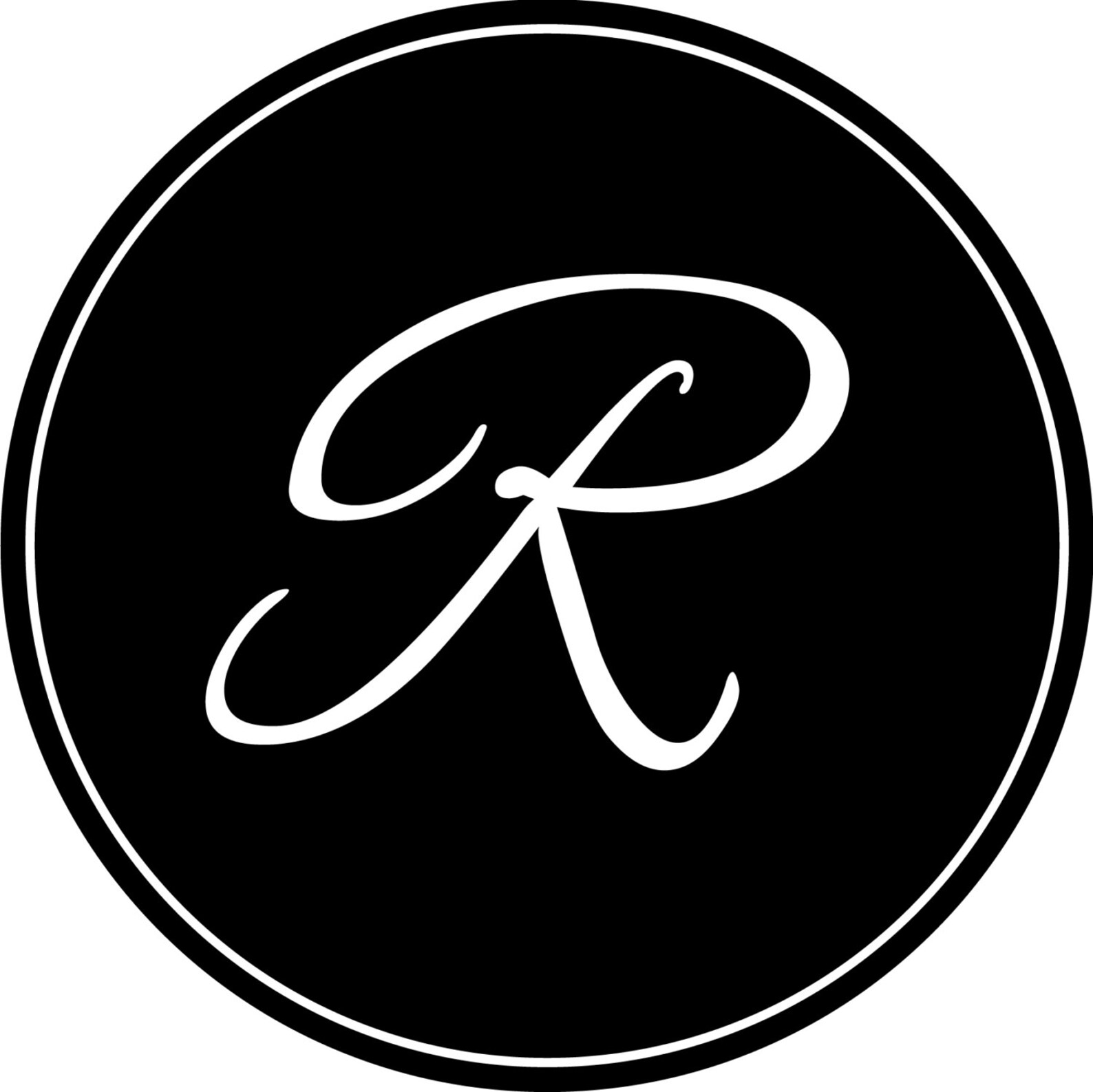 Solid Script Circle Monogram - Wall Decal Custom Vinyl Art Stickers - Etsy