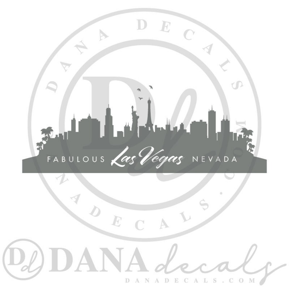 Las Vegas Skyline Vinyl Wall Decal, Casino Decor - Etsy