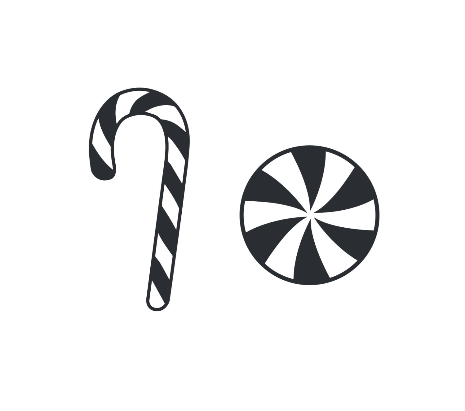 Candy Canes and Peppermint Repeatable Pattern Wall Decal - Etsy