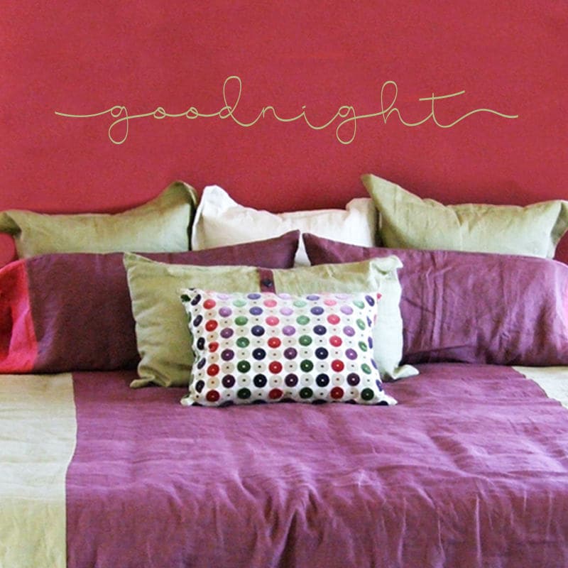 Goodnight Modern Decal Wall Art Sticker Bedroom | Etsy