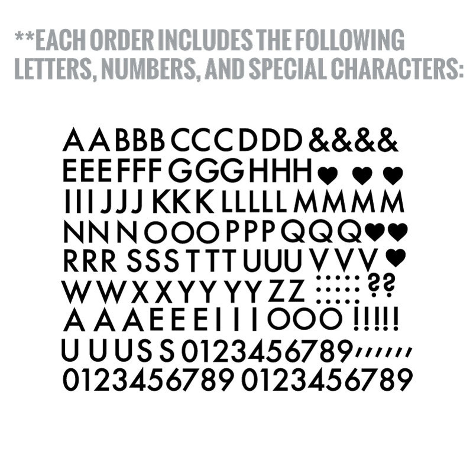 Assorted Alphabet & Numbers Make Your Own Custom Vinyl Decal - Etsy