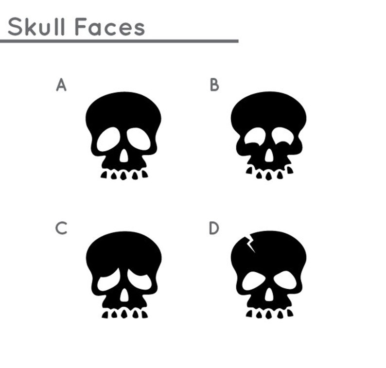 Expressive Skull Face Pattern Decal Wall Decal Custom Vinyl - Etsy