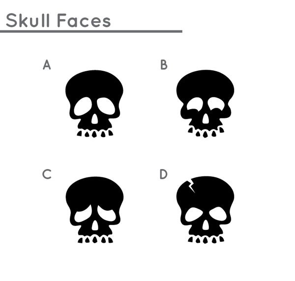 Expressive Skull Face Pattern Decal Wall Decal Custom Vinyl | Etsy