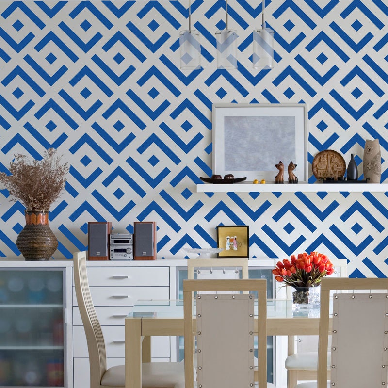 Diamond L Shape Pattern Wall Decal Geometric Modern Pattern | Etsy