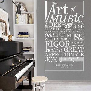 Nadia Boulanger Art of Music Quote Wall Decal - Custom Vinyl Art ...