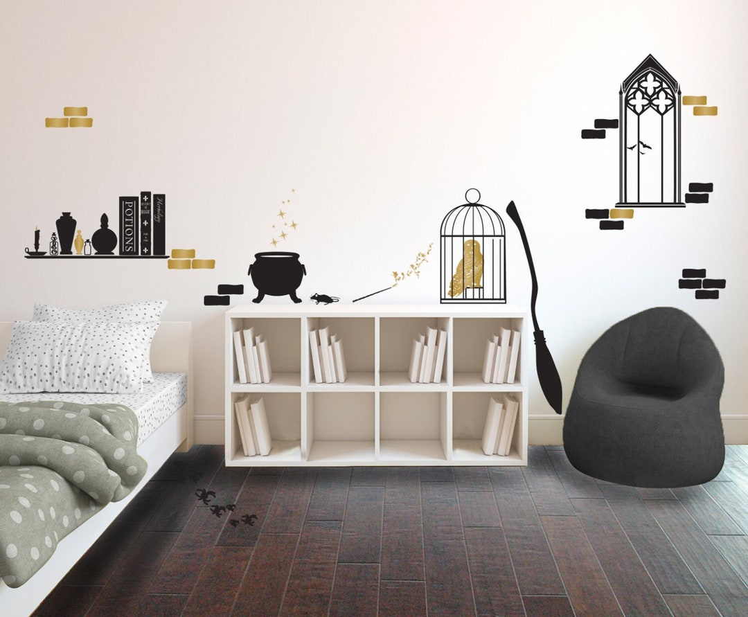Harry Potter Inspired Room Decor – Wizard Wall Decals - Etsy