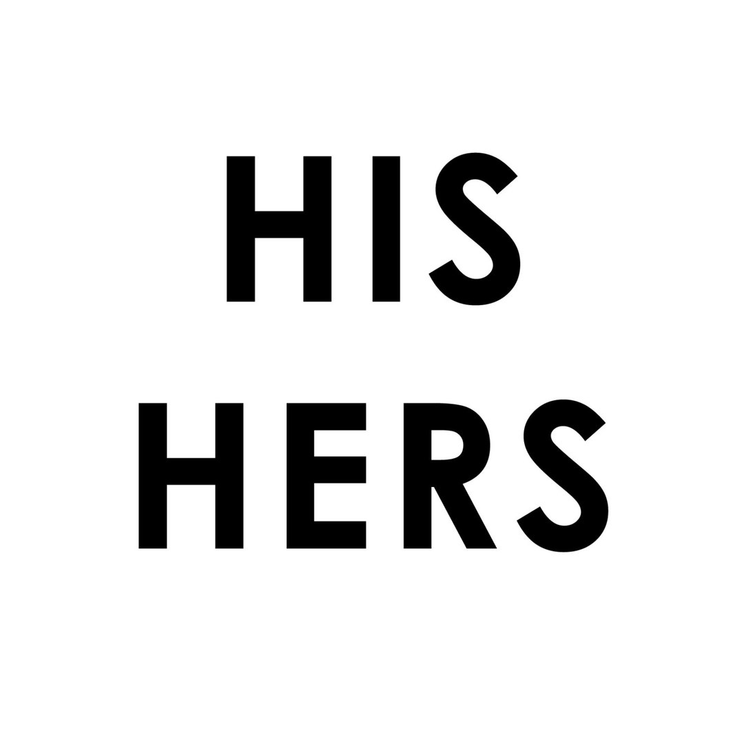 His Hers Labels - Wall Decal Custom Vinyl Art Stickers - Etsy