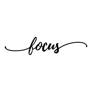 Focus Quote Decal - Typographic Inspirational Motivational - Wall Decal ...