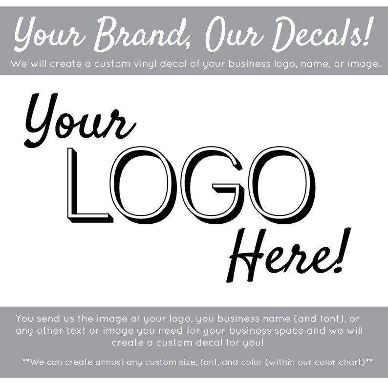 Large Custom Personalized Professional Business Name and Logo | Etsy