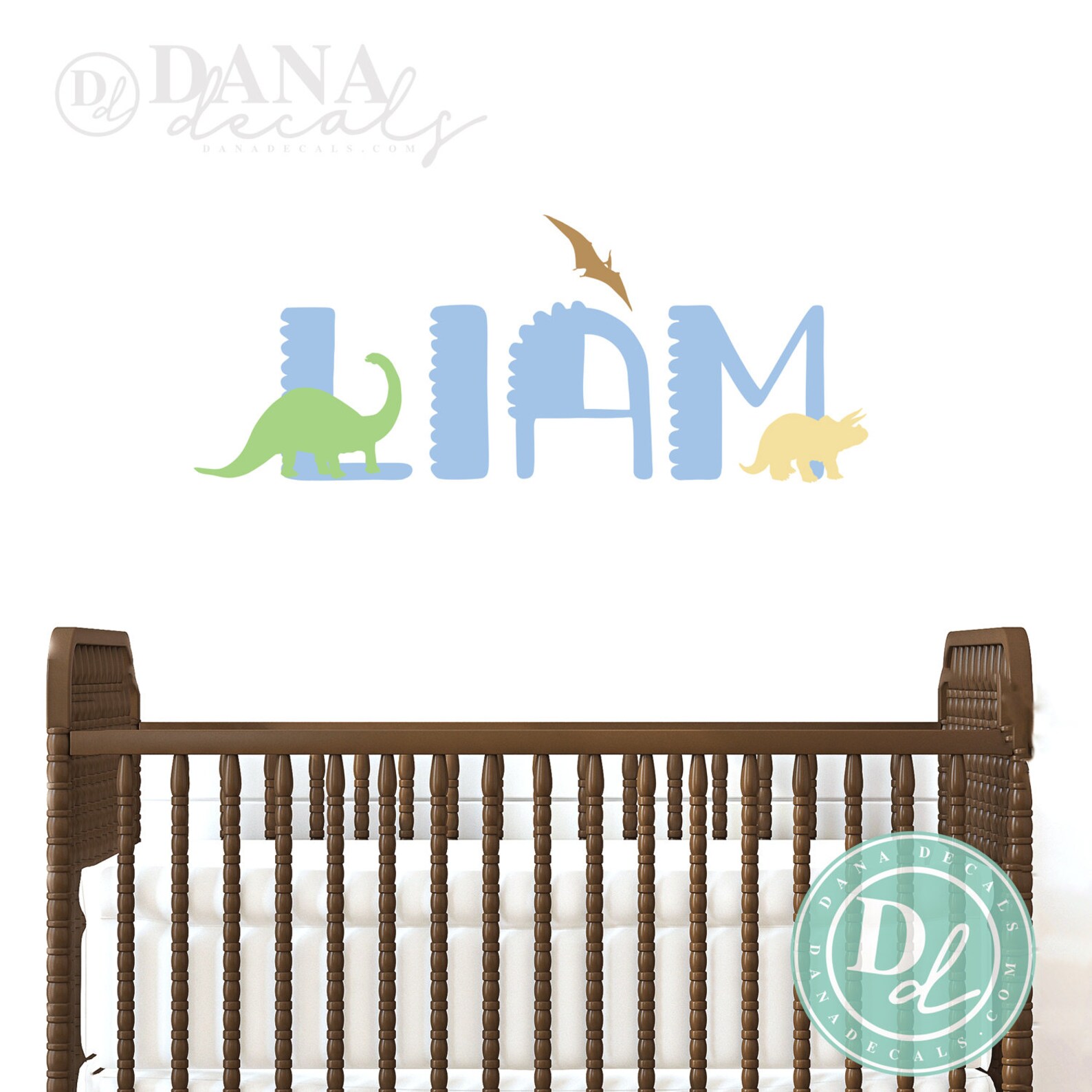 Personalized Dinosaur Name Wall Decal – Nursery, Playroom Decor - Etsy