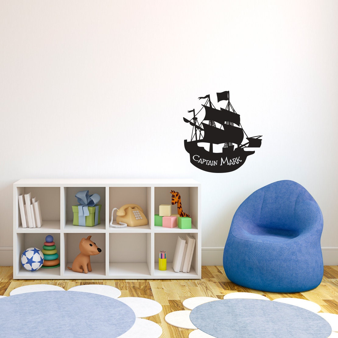 Personalized Pirate Sailing Ship Wall Decal Custom Vinyl Art - Etsy