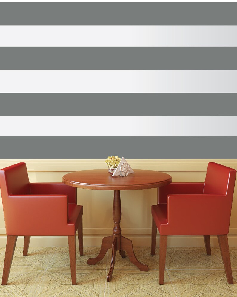 Wall Stripes Wall Decal Custom Vinyl Art Stickers for - Etsy