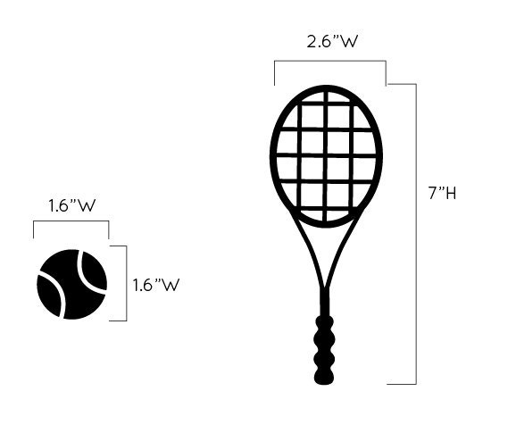 Tennis Ball & Racquet Wall Decals - Sports Playroom Decor - Etsy