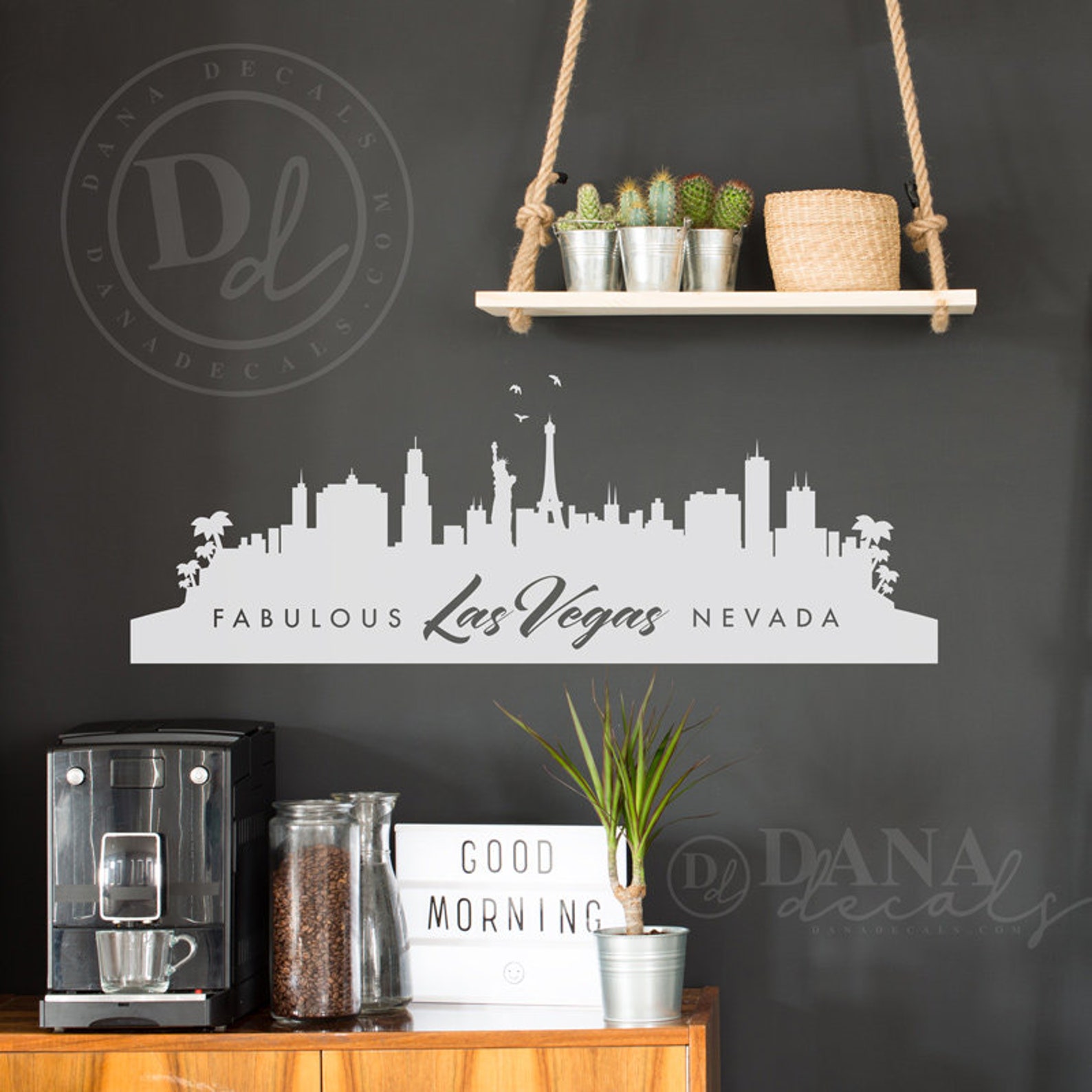 Las Vegas Skyline Vinyl Wall Decal, Casino Decor - Etsy